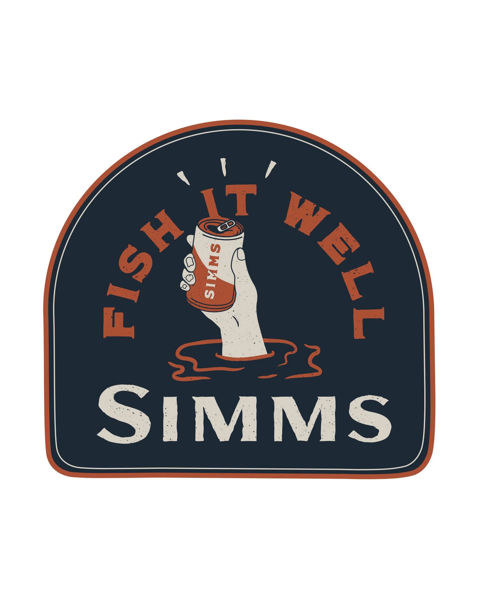 Simms Fish It Well Beer Sticker– Deschutes Angler Fly Shop